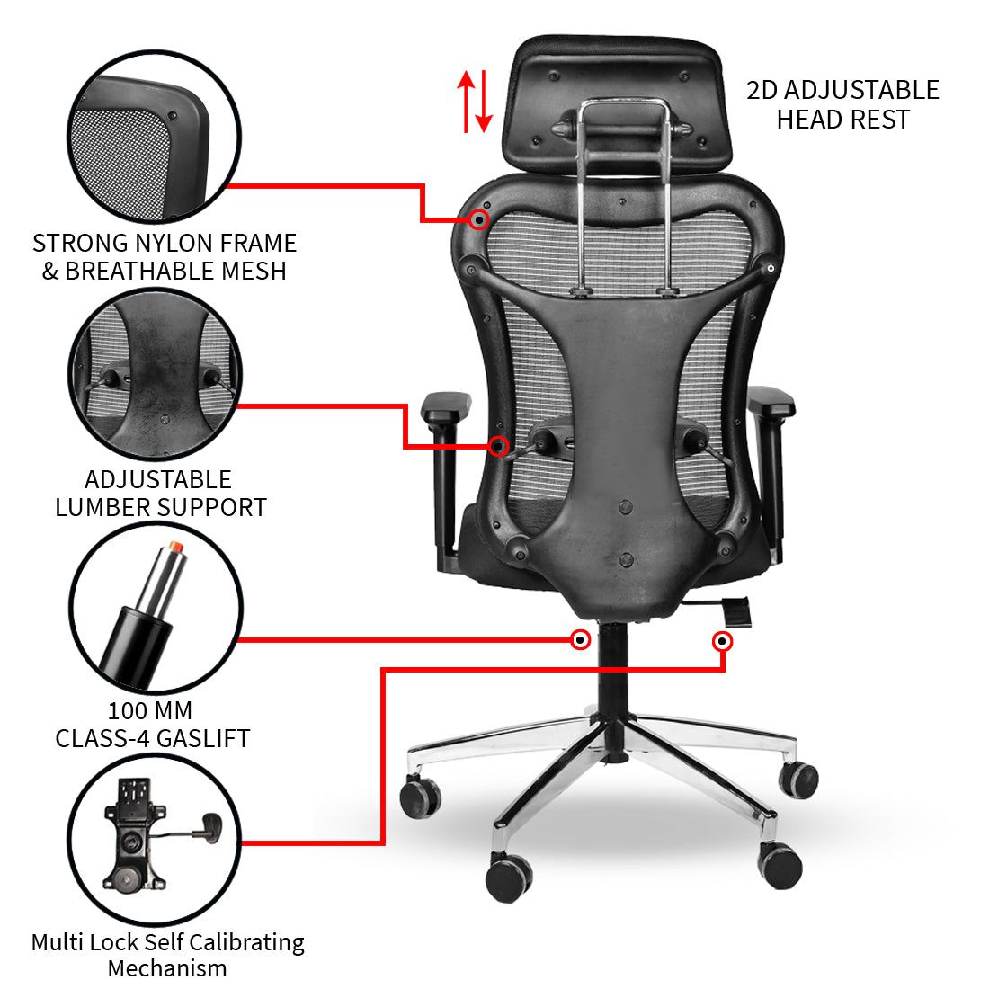 Optimus Eco Chair -Ergonomic Mesh Back Office Chair-Buy Now! – Makemychairs